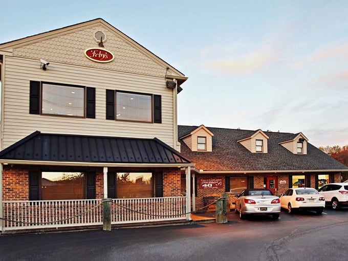 The welcoming facade of Feby's Fishery stands like a lighthouse for seafood lovers, promising maritime treasures within its cozy walls.