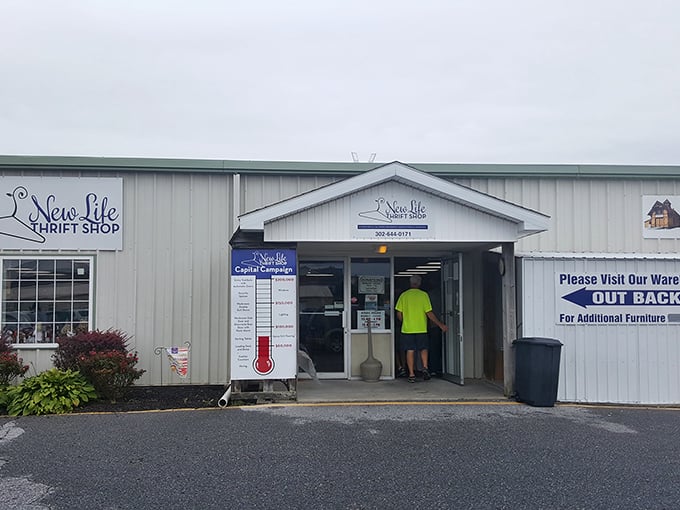 The unassuming exterior of New Life Thrift Shop belies the treasure trove within. Like finding a five-star restaurant in a strip mall, appearances can be deliciously deceiving.