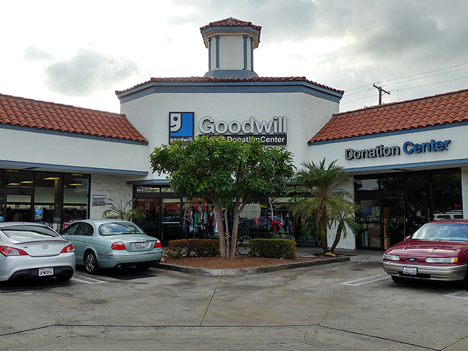 The Spanish-style architecture with its distinctive terracotta roof makes this Goodwill look more like a boutique than a bargain hunter's paradise.