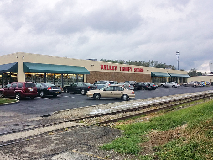 The mothership of secondhand treasures beckons with its bold red signage. Valley Thrift Store stands ready to transform your wardrobe without emptying your wallet.