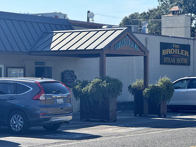 The unassuming entrance to The Broiler might make you drive right past, but that would be the culinary equivalent of missing the last exit before flavor paradise. 