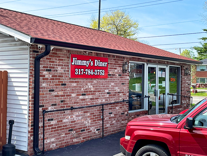 The unassuming brick exterior of Jimmy's Diner might fool you into driving past—but that would be a breakfast tragedy of epic proportions.