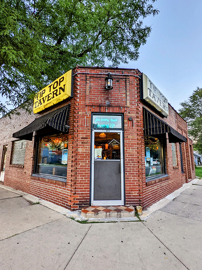 The neon sign promising "forever true, lover of life" isn't lying – Tip Top Tavern's modest brick exterior hides Madison's most authentic neighborhood gathering spot.