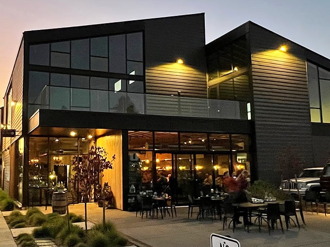 Modern meets rustic at this architectural stunner. The sleek exterior of Rancher Butcher Chef promises a dining experience that's anything but ordinary.
