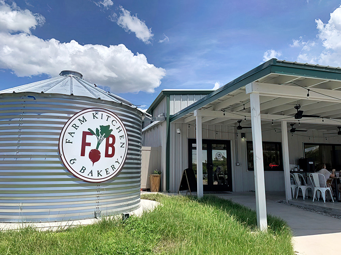 The silo that launched a thousand road trips! Fat Beet Farm's distinctive exterior promises farm-fresh delights inside this Tampa treasure.