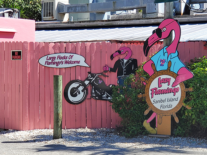 The iconic pink sign welcomes hungry travelers like a neon beacon of seafood salvation. Florida dining doesn't get more authentic than this.