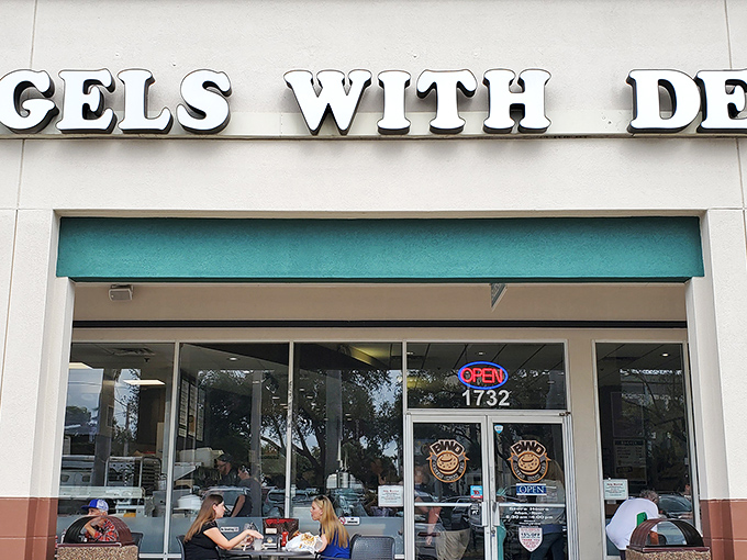 The unassuming storefront that houses breakfast greatness. Like finding a Rolex in a cereal box, Bagels With Deli's exterior belies the culinary treasures within.