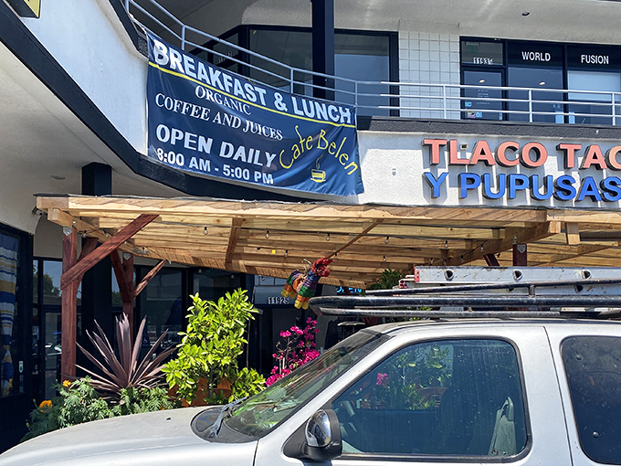 The blue neon "OPEN" sign beckons like a lighthouse for the breakfast-starved. Simple storefront, extraordinary flavors waiting inside.