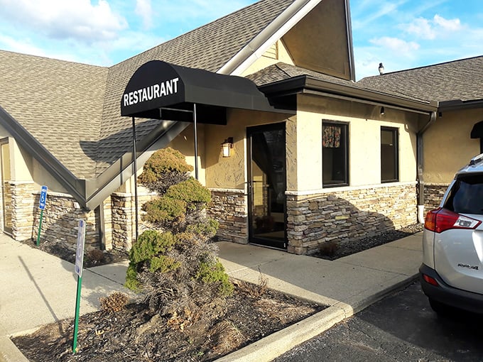 The stone-and-stucco exterior promises no pretension, just honest food that's kept locals coming back since the Reagan administration.