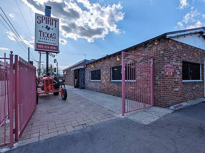 Unassuming brick façade hiding barbecue greatness—like finding a Rolex in a paper bag. The motorcycle out front tells you it's worth the pilgrimage.