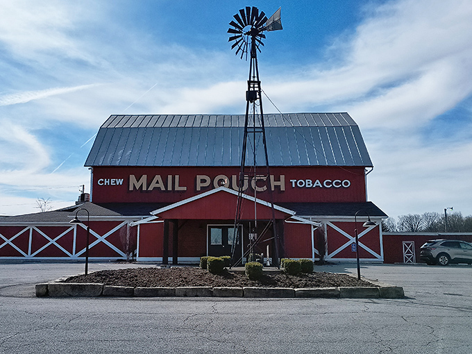 The iconic red barn exterior isn't just Instagram-worthy—it's a beacon of hope for hungry travelers seeking refuge from chain restaurant mediocrity.