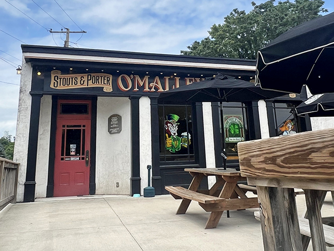 The unassuming entrance to O'Malley's Pub belies the underground wonderland waiting below. Irish charm meets Missouri hospitality at this Weston gem.