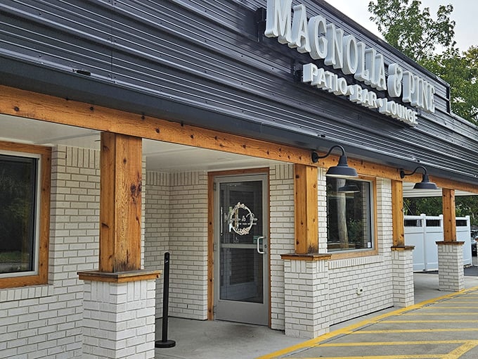 From roadside afterthought to culinary destination – Magnolia & Pine's unassuming exterior hides flavor treasures that would make any food detective proud.