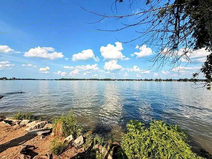 The vast blue expanse of Indian Lake stretches to the horizon like nature's version of an infinity pool—minus the pretentious cocktail prices.