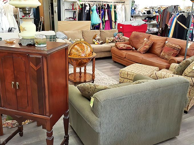 The furniture section stretches as far as the eye can see, like an ocean where your next favorite sofa is just waiting to be discovered.