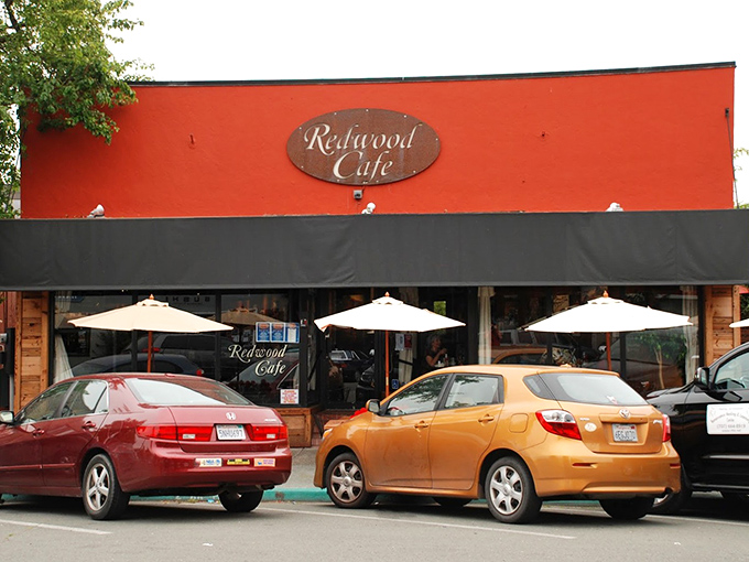 That distinctive red exterior isn't just eye-catching – it's a beacon calling all breakfast lovers home.