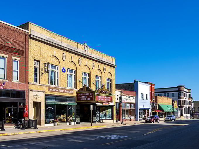 Viroqua's historic downtown looks like a movie set where Jimmy Stewart might stroll by any minute, complete with that impossibly blue Midwestern sky.
