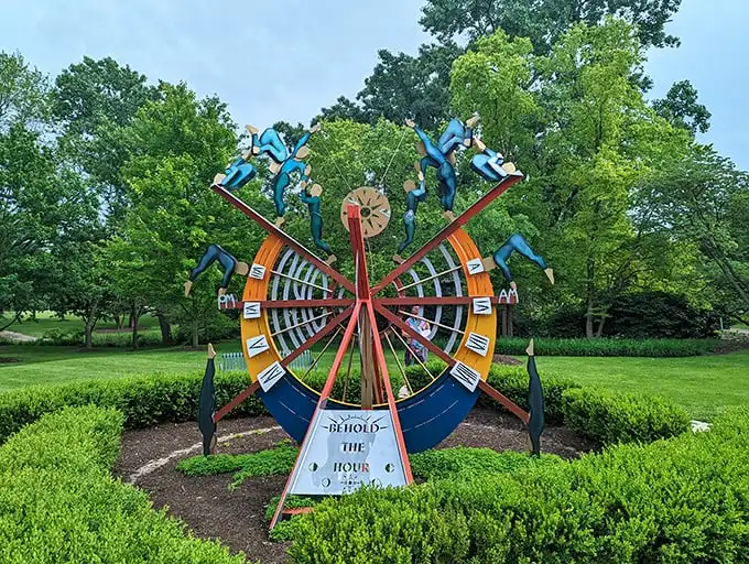 A whimsical sundial that doesn't just tell time—it tells stories. "Behold the Hour" invites visitors to pause and contemplate life's constant motion.