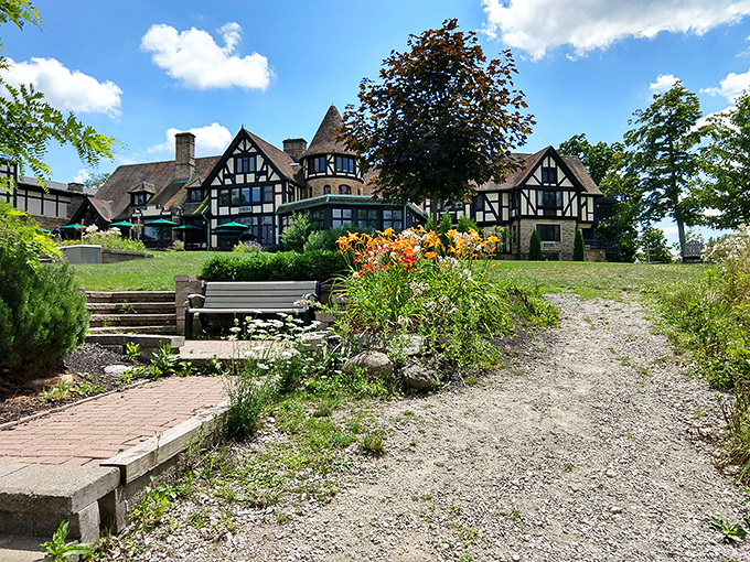 The Tudor-style Punderson Manor looks like it teleported straight from the English countryside. Who needs Downton Abbey when Ohio delivers this architectural stunner?