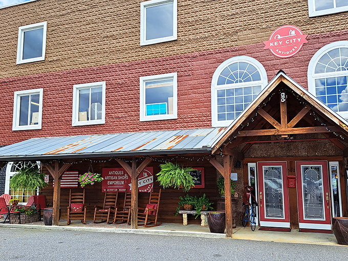 The welcoming red brick façade of Key City Antiques invites you in like a warm hug from your favorite aunt who always saves the good stuff for you.