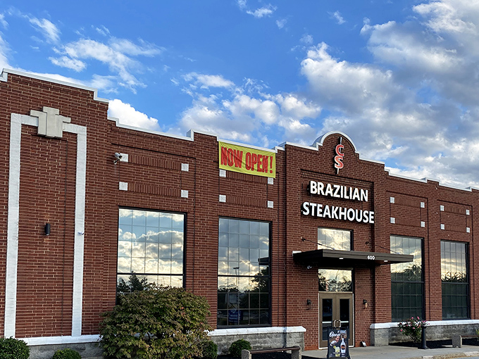 The brick fortress of flavor stands proudly in Newark, promising carnivorous delights behind its unassuming façade. Meat paradise awaits.