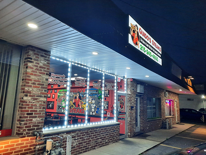 That storefront window promises "Home of the Specialty Sandwiches" – and they're not kidding around with that claim.