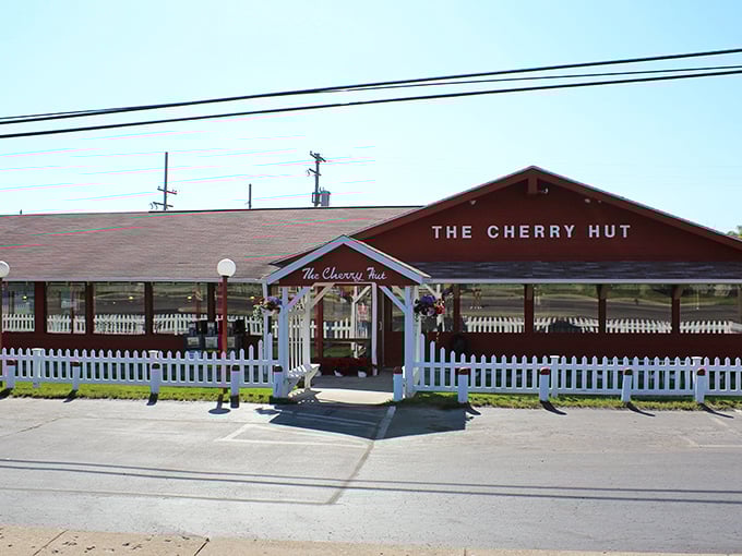 The cherry-red exterior isn't subtle about its specialty – like a beacon calling to dessert lovers everywhere. Michigan's sweetest landmark stands ready to welcome hungry travelers.