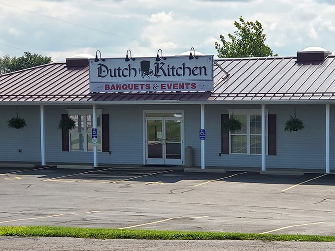 The unassuming burgundy-roofed Dutch Kitchen stands like a culinary lighthouse in Amish Country, promising comfort food treasures to those wise enough to stop.