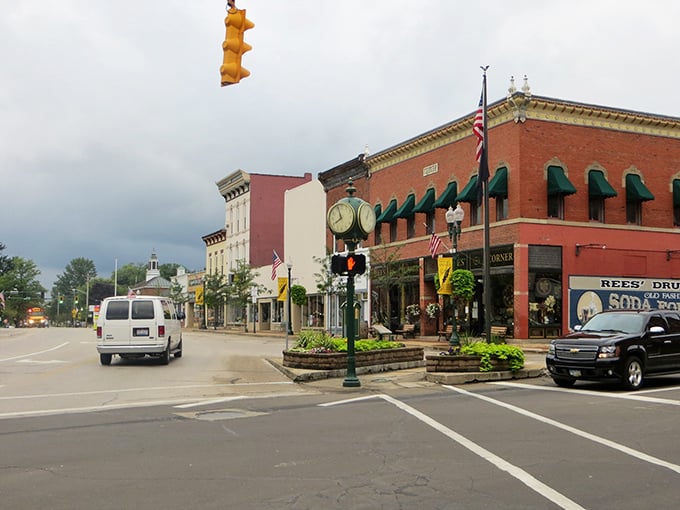Downtown Geneva greets you with that perfect small-town charm – historic brick buildings, vintage street clock, and not a parking meter in sight!