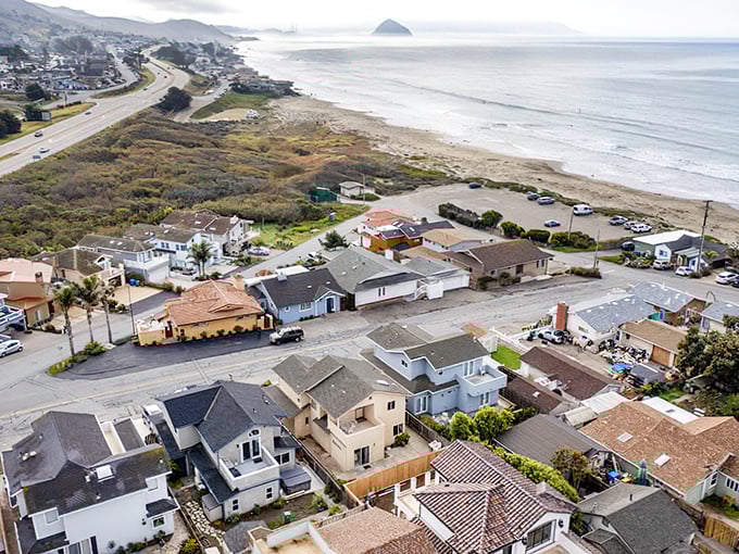 Coastal California living at its finest—where beach houses perch like spectators at nature's greatest show, the endless Pacific.