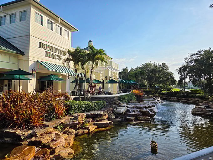 The coastal-inspired exterior of Bonefish Mac's welcomes you like an old friend who happens to have incredible prime rib waiting inside.