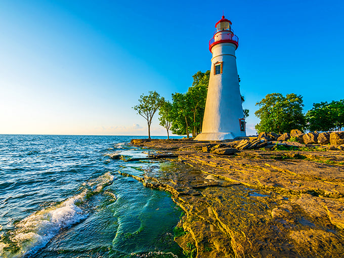 Standing tall since 1822, this limestone beauty has been Ohio's coastal guardian through centuries of Great Lakes storms.