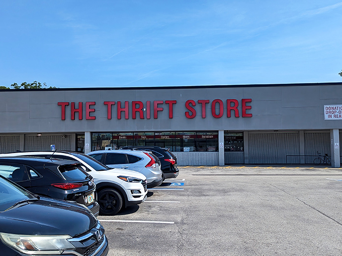 Those bold red letters promise more than just bargains—they're the gateway to Jacksonville's ultimate treasure hunting grounds.