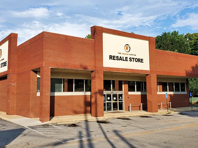 The brick façade of the Dream Center Resale Store beckons bargain hunters with its unassuming charm, like a treasure chest disguised as a regular building.