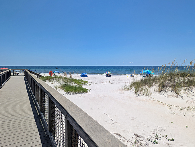 Where land meets water meets sky—this pristine sandbar at St. George Island State Park offers the Florida coastline as nature intended it.