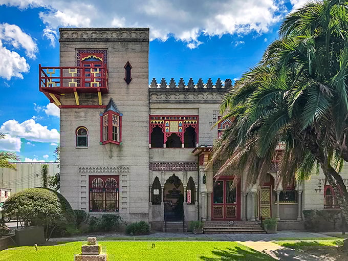 Like a mirage rising from St. Augustine's historic streets, Villa Zorayda's sand-colored walls and vibrant red accents transport you straight to Moorish Spain without the passport hassle.
