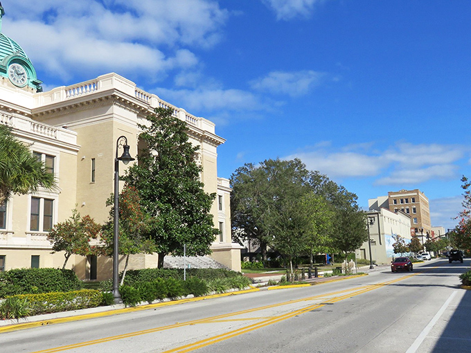 DeLand's historic architecture stands proudly against Florida's blue skies, a testament to small-town charm with big personality.