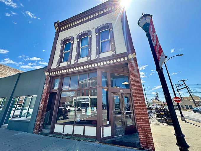 Historic brick façade that whispers stories of Springfield's past while promising delicious adventures within. Some buildings just look like they know how to feed you well.