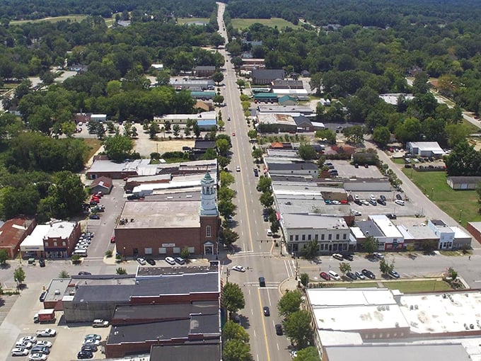 Camden's aerial view reveals the perfect small-town layout – where getting lost might be the best thing that happens on your day trip.
