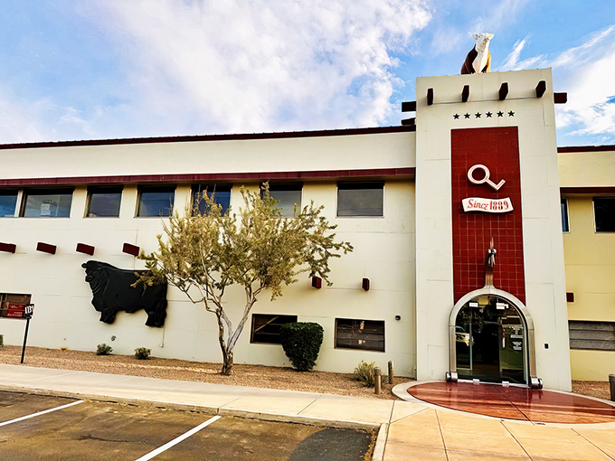 The Stockyards Restaurant stands ready to welcome steak lovers with the confidence of a seasoned rancher.