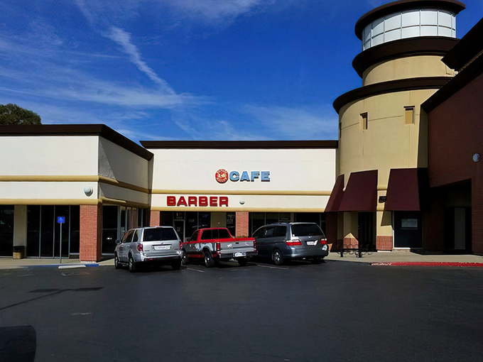 The unassuming strip mall exterior hides culinary treasures within, like finding a diamond in your grandmother's junk drawer.