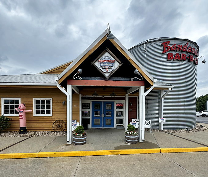 That iconic grain silo isn't just for show – it's Bandana's way of announcing "serious barbecue happens here" before you even park your car.