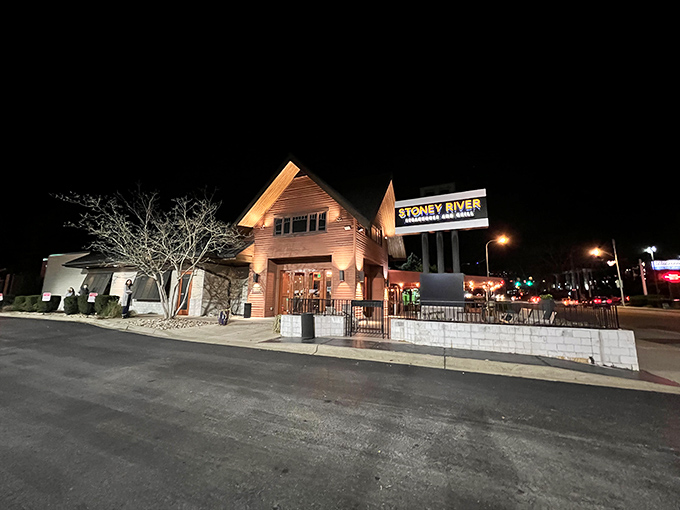 That distinctive red cedar exterior isn't just pretty – it's practically broadcasting "exceptional dining happens here."