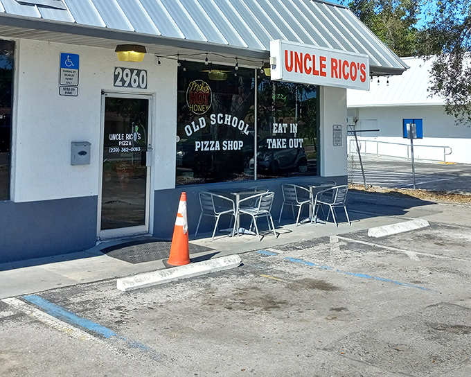 The unassuming exterior of Uncle Rico's might not stop traffic, but locals know this modest storefront houses pizza treasures worth slamming on the brakes for.