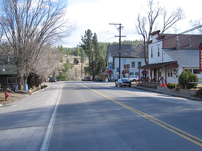 Main Street Markleeville looks like a movie set where Westerns meet Hallmark holiday films, minus the predictable plot twists.
