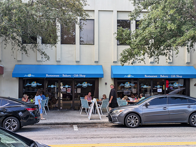 Those iconic blue awnings aren't just for show—they're like a beacon for breakfast lovers seeking refuge from ordinary morning meals.