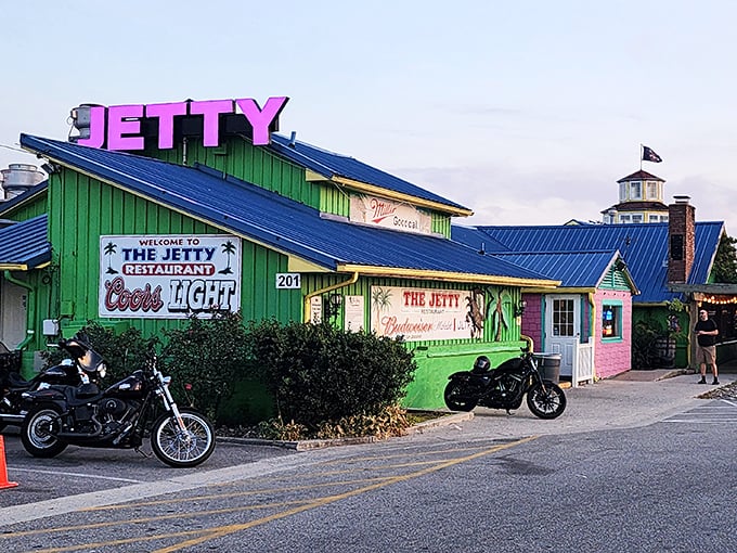The lime green exterior with bright blue roof isn't subtle, but neither is Maryland's love for seafood. This place screams "good times ahead!"