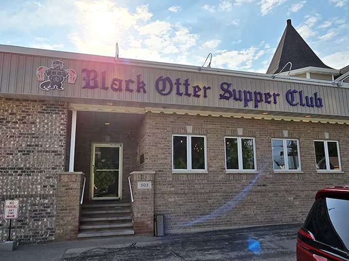 The unassuming exterior of Black Otter Supper Club stands as a beacon of Wisconsin dining tradition, promising comfort and satisfaction beyond its brick façade.