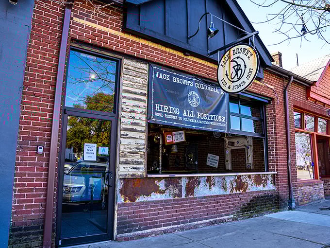 The weathered brick exterior of Jack Brown's might not scream "culinary destination," but that's exactly what makes this Columbia gem so special.