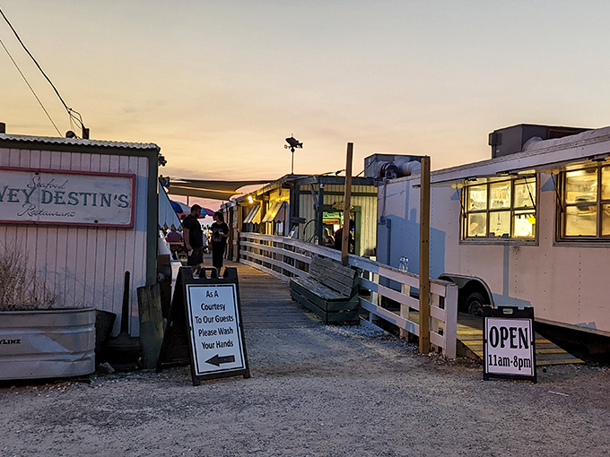 The kind of unassuming entrance that makes you wonder if you're in the right place – until you smell what's cooking inside.